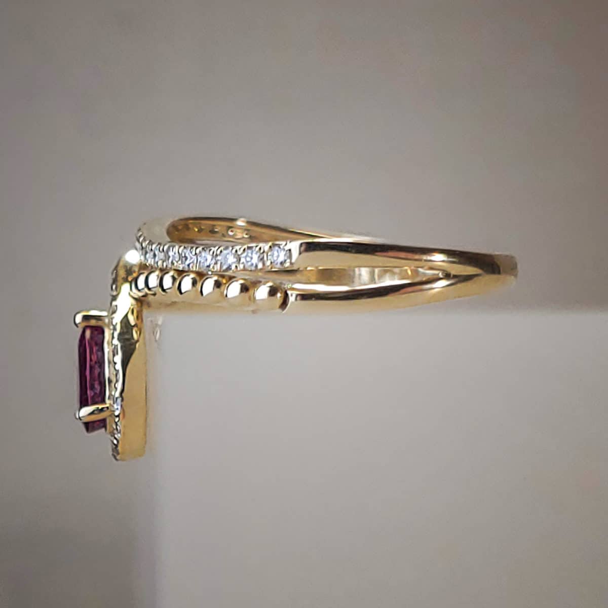 Pear Shaped Ruby in 14k Yellow Gold » Middleton Jewelers